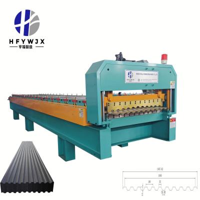China C21 Steel Trapezoidal Roof Panel Roll Forming Machine 1250mm Feeding Width PLC Control for sale