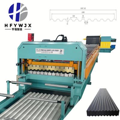 China C21 Metal Roofing Roll Forming Machine 1250mm Width 0-40M/min Speed 11kw Chain Drive for sale
