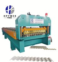 China C21 Trapezoidal Roof Sheet Roll Forming Machine 1250mm Feeding Width 23 Row Molding PLC Control for sale