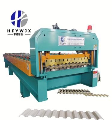 China C21 Trapezoidal Roof Sheet Roll Forming Machine 1250mm Feeding Width 23 Row Molding PLC Control for sale