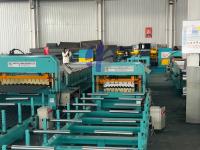 China C21 Russia Type Single Layer Trapezoid Roof Sheet Roll Forming Machine 23 Row Molding 40M/min for sale