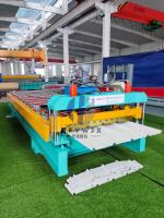 China Automatic 1040 Trapezoidal Plate Roll Forming Machine 13 Stations 10-15m/min Speed 300H Steel Frame for sale
