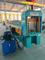China Hydraulic Pressure Gutter Downspout Roll Forming Machine with PLC Control and 16 Forming Stations for sale