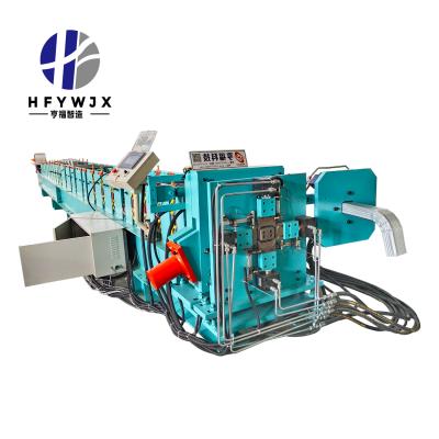 China Full Automatic PLC Control Metal Downpipe Forming Machine 24 Rollers 10500mm Custom Profiles for sale