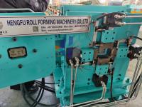 China Automatic Gutter Downspout Machine 24 Roll Stations 400H Steel Frame PLC Control for sale