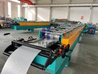 China Automatic Gutter Downspout Machine 24 Roll Stations 400H Steel Frame PLC Control for sale