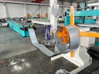 China Full Automatic PLC Control Metal Downpipe Forming Machine 24 Rollers 10500mm Custom Profiles for sale