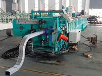 China High Speed PLC Rain Gutter Roll Forming Machine With Heavy Duty Welded Frame for sale