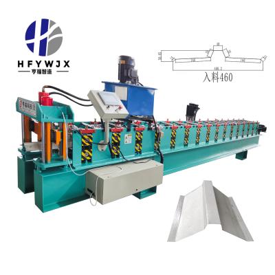 China 460 Ridge Cap Roll Forming Machine High Speed Durable PLC Control Metal Roofing Ridge Tile Machine for sale