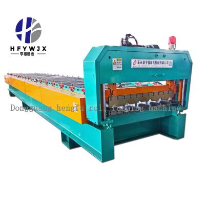 China High Speed 12-15M/min Trapezoidal Roof Sheet Roll Forming Machine 1219mm Feeding Width 13 Row Molding for sale