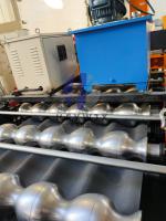 China PLC Control  1100 Glazed Tile Roll Forming Machine 16 Stands for Roof Tile Production for sale