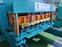 China 1100mm Glazed Tile Roll Forming Machine 16 Stands Hydraulic Cutting 11kw Servo Motor for sale
