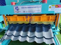 China 1100 Roof Deck Glazed Sheet Roll Forming Machine 16 Stands 4-5 Mmin for Roofing Panel Production for sale