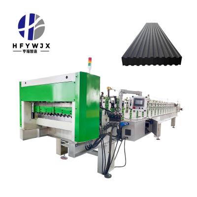China C8 C21 Double Layer Trapezoidal Roll Forming Machine 1250mm Feeding Width PLC Control for sale