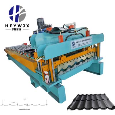 China 1100 Roof Deck Glazed Sheet Roll Forming Machine 16 Stands 4-5 Mmin for Roofing Panel Production for sale
