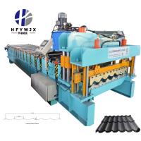 China 1100mm Glazed Tile Roll Forming Machine 16 Stations PLC Control Roofing Sheet Former for sale