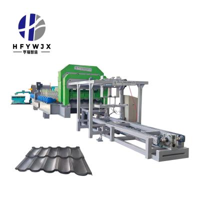 China 1110 Glazed Tile Roll Forming Machine 16-21 Stations 0.3-0.5mm Thickness for sale