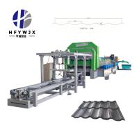 China 1110 Glazed Roof Tile Roll Forming Machine 0.3-0.5mm Burr Free Electric Shearing for sale