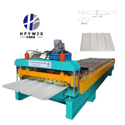 China Automatic 1040 Trapezoidal Plate Roll Forming Machine 13 Stations 10-15m/min Speed 300H Steel Frame for sale