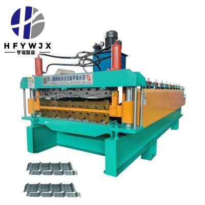 China 380V 840-900 Double Layer Roofing Sheet Roll Forming Machine 300H Steel Frame for sale
