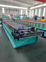 China Automatic Small Corrugated Roof Sheet Roll Forming Machine with PLC Touch Screen Control and Servo Flying Cut for 0-40m/min Stepless Speed Regulation for sale