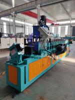 China PLC Controlled U Channel Roll Forming Machine with 16 Rows Punching Roller and Hydraulic Double-Blade Shear for sale