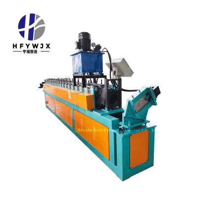 China Automatic U-channel Roll Forming Machine with 16 Rows Punching Roller, PLC Touch Screen Control, and Hydraulic Double-Blade Shear for sale