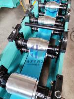 China 75mm Finished Profile Width Hat Channel Roll Forming Machine with Hydraulic Stop-to-Cut and 12 Groups Rollers for sale