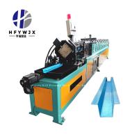 China Durable 75mm Hat Channel Roll Forming Machine with 12 Groups Rollers for 0.4–0.5mm Metal and Hydraulic Cutting for sale
