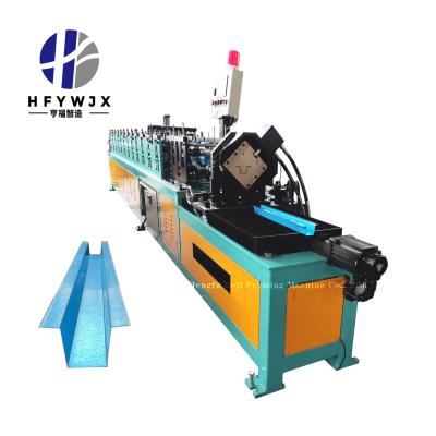 China 75mm Final Profile Width Hat Channel Roll Forming Machine with Hydraulic Stop-to-Cut and Adjustable 0-10m/min Speed for sale