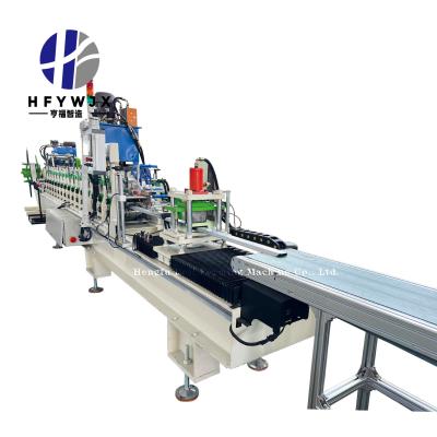 China Automatic Fence Roll Forming Machine with 16 Rows Rollers Non-stop Flying Shear and 20–23 m/min Speed for sale