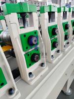 China Automatic Fence Roll Forming Machine with 16 Rows Rollers Non-stop Flying Shear and 20–23 m/min Speed for sale