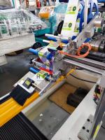 China Heavy Duty Automatic Fence Panel Roll Forming Machine with 16 Groups of Forming Rollers and Non-stop Flying Shear at 20–23m/min for sale