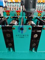 China High Speed 20-25 m/min Fence Roll Forming Machine with 16 Rows Rollers and Non-Stop Flying Shear Cutting for Metal Guardrail Profiles for sale