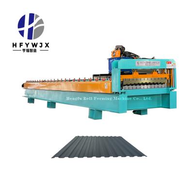 China High Speed 30m/min C16 Roof Panel Roll Forming Machine with Double Linear-Guide Hydraulic Cutting and 23 Rows Rollers for sale