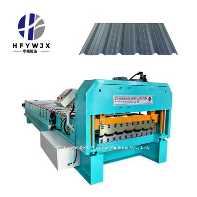 China 18 Rows Trapezoidal Roll Forming Machine with 0-40 m/min Production Speed and ±1 mm Length Tolerance for Trapezoidal Sheet Forming Machine Production for sale