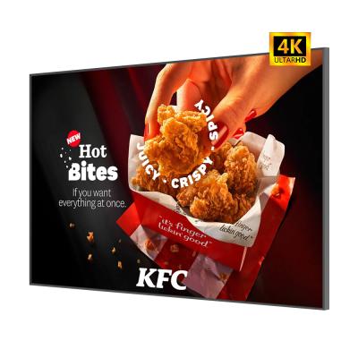 China 4K UHD Commercial LCD Digital Signage Display for Indoor Digital Poster Media for sale