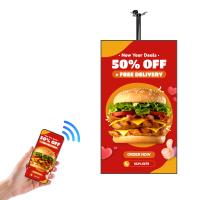 China Narrow Bezel Cafe Restaurant Digital Menu Board Wall Mounted Hanging for sale