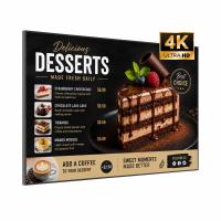 China 4K 55 Inch Android 14 LCD Display for Dessert Shop, Bakery & Patisserie Showcase for sale
