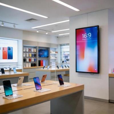 China Wall-mounted Digital Signage 32 43 50 55 65 Inch for Cell Phone and Digital Goods Store for sale