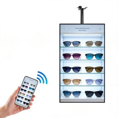 China Digital Hanging Signage for Sunglasses Store Wayfinding Suspended Advertising Screen for sale