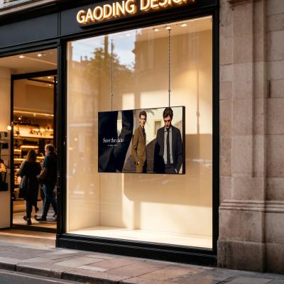 China Hanging Window Facing Screen LCD Digital Signage 2500Nits for Shopping Mall for sale