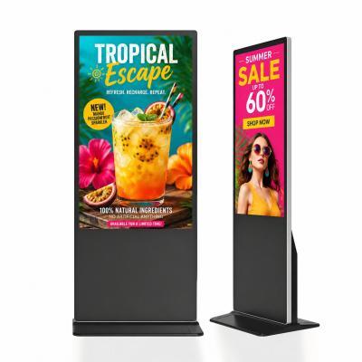 China 55 Inch Floor Stand Digital Signage And Displays For Retail Intelligent Advertising for sale