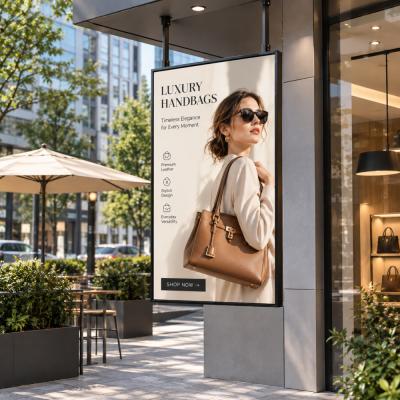 China Retail Store Hanging Digital Poster Display High Brightness Window Advertising for sale