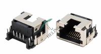 China Through Hole Customized Low Profile RJ45 , Tab Up Female Lan Connector for sale