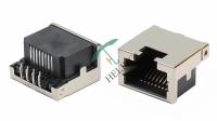 China Through Hole Customized Low Profile RJ45 , Tab Up Female Lan Connector for sale