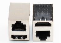 China 8P8C Female Connector RJ45 With HDMI / USB Stacked 2x1 For Data / Signal Transmissions for sale