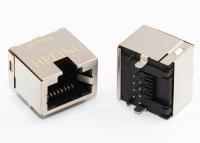 China Right Angle RJ45 Female Connector Tab Up , Rj45 Female Socket RoHS Compliant for sale