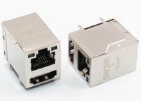China RoHS Compliant Right Angle RJ45 Female Connector Tab Up for sale