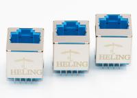 China Shielded RJ45 Vertical Mount Blue Housing Customized PIN Length For IP Camera for sale